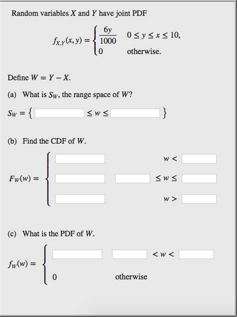 random variables x and y have joint pdf f x y x