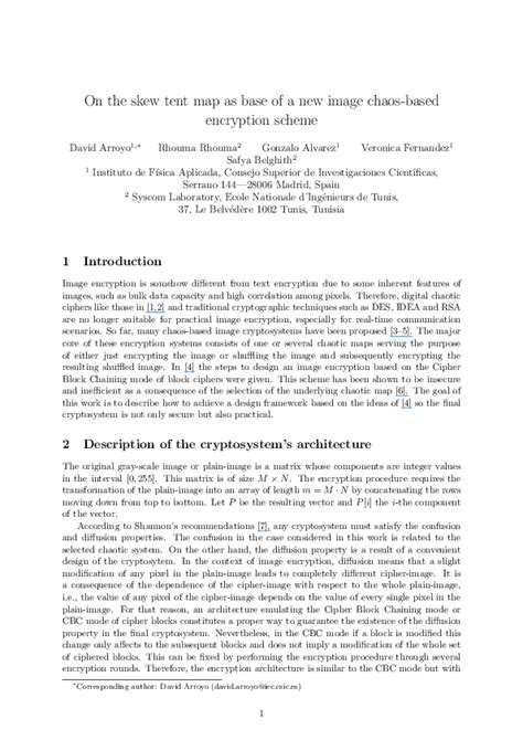 pdf on the skew tent map as base of a new image chaos based encryption scheme gonzalo