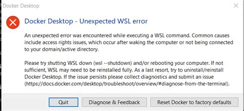 Windows Unexpected Wsl Error When I Launch Docker Desktop Stack