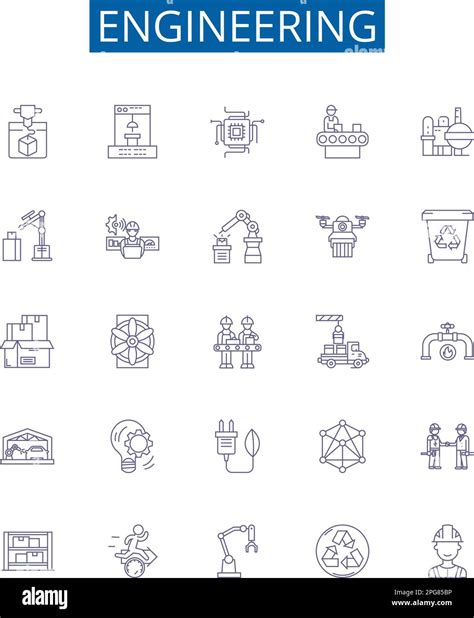 Engineering Line Icons Signs Set Design Collection Of Engineering