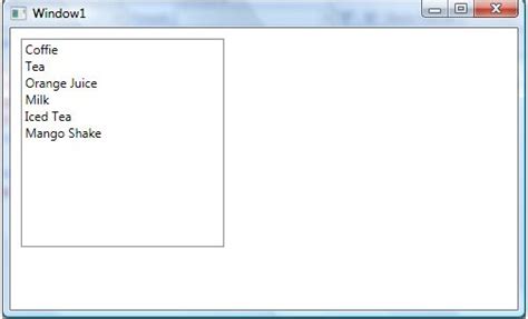 Wpf Listbox