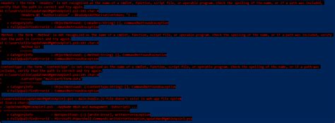 powershell error headers is not recognized as the name of a cmdlet · issue 400 · azure rds