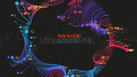 Vector Abstract Colorful Big Data Information Sorting Visualization