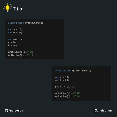 swap variables elegantly in c use tuples and deconstruct feature to… by nelson nobre medium
