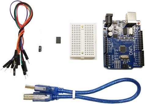 nanomesher attiny microcontroller programmer kit including arduino uno and attiny85