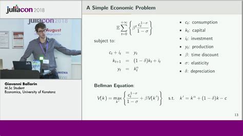 gpu accelerated value function iteration in julia giovanni ballarin youtube