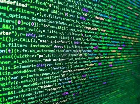 software developer programming code on computer monitor web developer html code with css on