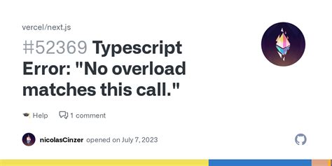 Typescript Error No Overload Matches This Call Vercel Next Js