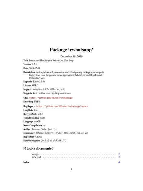 rwhatsapp pdf text file string computer science