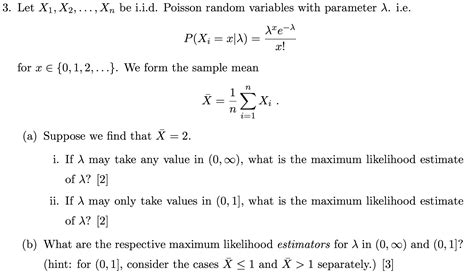 poisson distribution maximum likelihood estimator of lambda with constraints cross validated