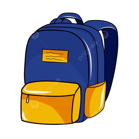 Cartoon School Bag Illustration School Bag Bag Backpack PNG