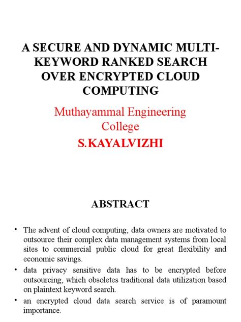 a secure and dynamic multi keyword ranked search over pdf encryption cloud computing
