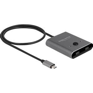 DELOCK 11500 USB 3 0 Switch 2 Port USB C Bidirectional 8K 60 Hz At