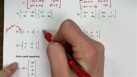 adding subtracting matrices youtube