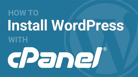 How To Install WordPress With CPanel And Softaculous YouTube