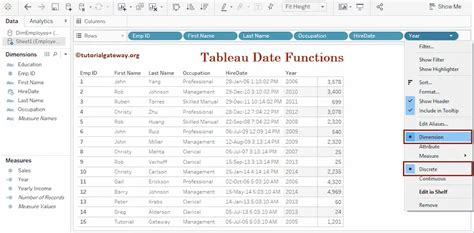 Datediff Function In Tableau Calculating The Difference