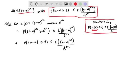 solved let x be a random variable with mean μand let e[ x μ 2 k] exist show with d 0 that p
