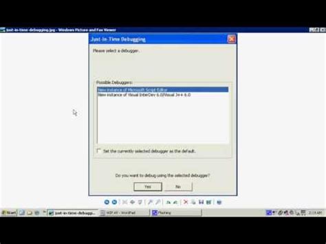 Как исправить ошибку visual studio just in time debugger