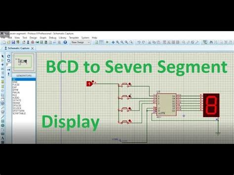 BCD To Seven Segment Display Circuit In Proteus Simulation Of Bcd To