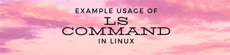 Example Usage Of Ls Command In Linux Kifarunix