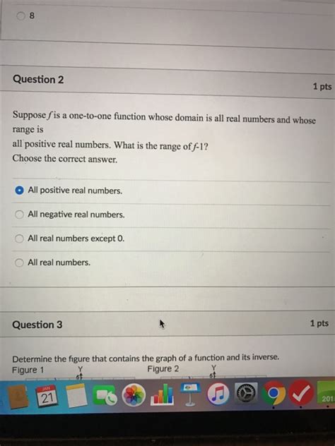 solved suppose f is a one to one function whose domain is