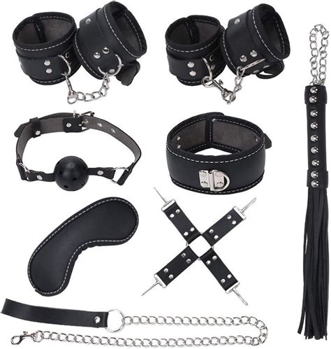 No Branded Bondage Leather Bondage Sets 8 Pcs Bdsm Toys Bedroom Restraints For Sex