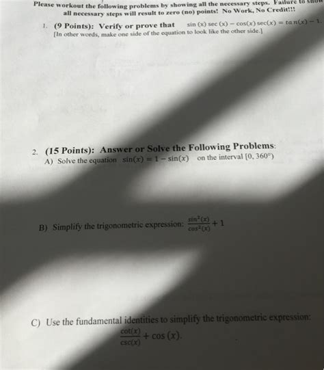 solved verify or prove that sin k sec x sex x ta