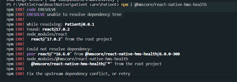 Reactjs Could Not Resolve Dependency Npm ERR Peer React 16 6 0
