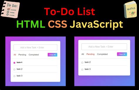 to do list in html css javascript copyassignment
