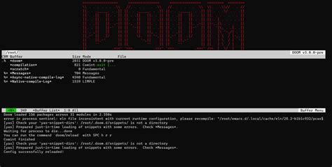 errors in clean doom emacs installation dockerfile · issue 6995 · doomemacs doomemacs · github