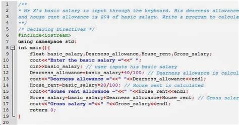 basic salary c program flow char programs and notes f