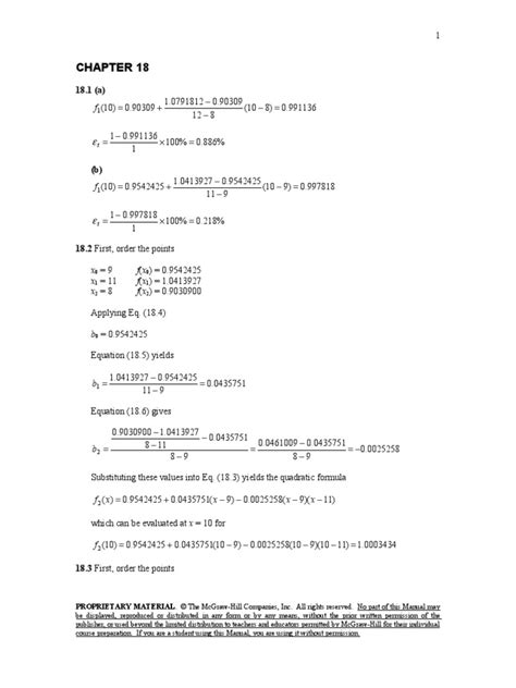numerical method for engineers chapter 18 pdf interpolation variable mathematics