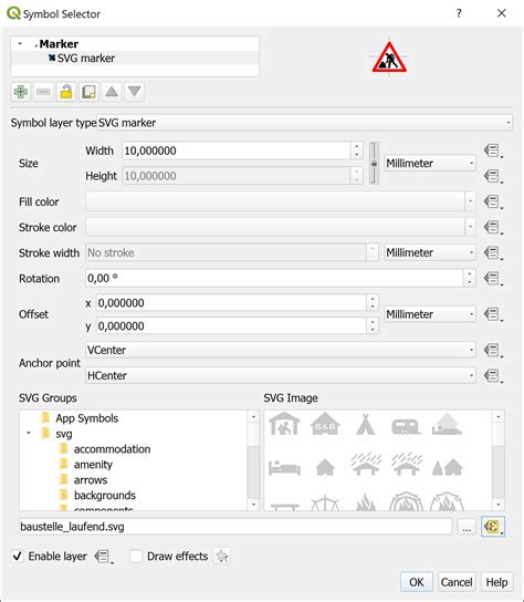 Symbology Question Marks In QGIS Layer Panel When Using SVG