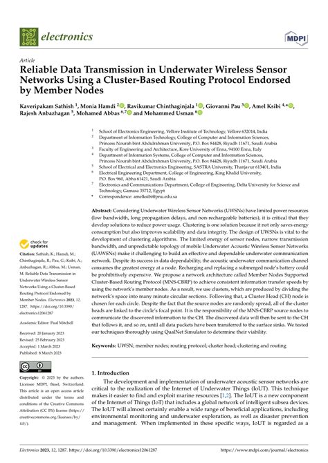 pdf reliable data transmission in underwater wireless sensor networks using a cluster based