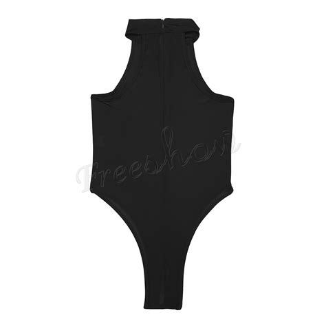 Womens Sexy Leotard Sheer Bodysuit Swimwear High Cut Lingerie Crotchless Thong Ebay