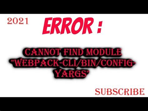 Troubleshooting Webpack Cli Failed To Load Config A Step By Step Guide