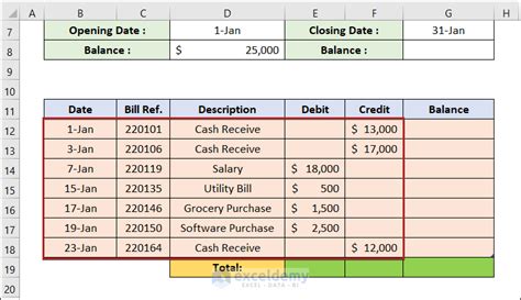 How To Make A Ledger In Excel With Easy Steps ExcelDemy