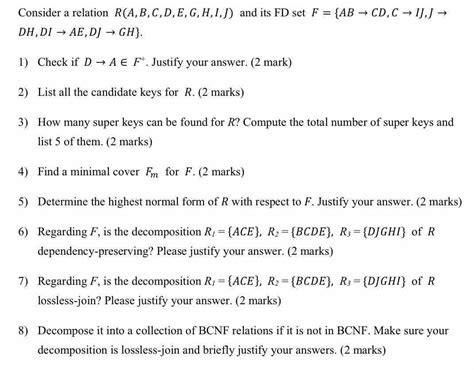 solved consider a relation 𝑅 𝐴 𝐵 𝐶 𝐷 𝐸 𝐺 𝐻 𝐼 𝐽