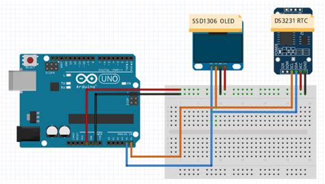 arduino real time clock using ds3231 rtc and ssd1306 oled 42 off