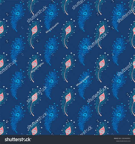 Peacock Feathers Seamless Pattern Peacock Wallpaper Stock Vector Royalty Free 2282664991
