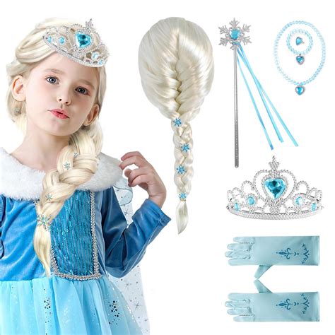 Buy Ykyobfa7pcs Elsa Wig Frozen Elsa Braid With Princess Tiara Princess Elsa Dress Up Costume
