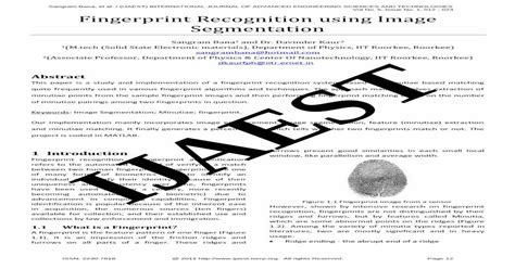 fingerprint recognition using image segmentation [pdf document]