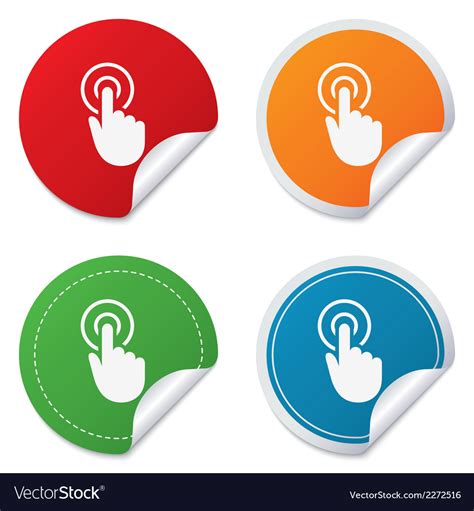 Hand Cursor Sign Icon Pointer Symbol Royalty Free Vector