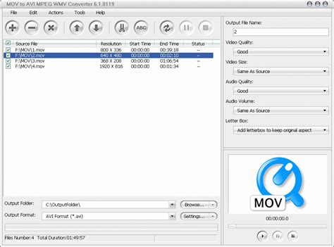 MOV To AVI MPEG WMV Converter Standaloneinstaller