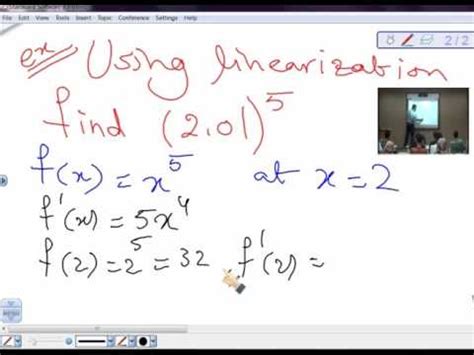 Lecture 20 Linearization Differentials Applications Of