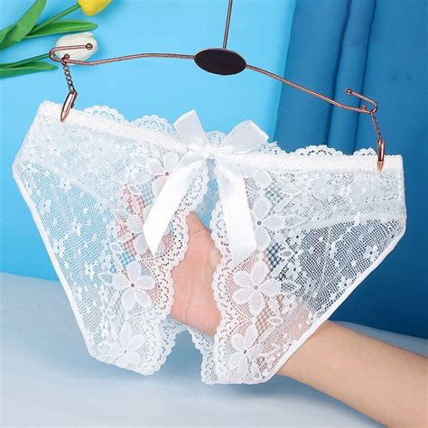 White Lace Panties Crotchless Underwear Thongs Lingerie Knickers Gstring Briefs Ebay