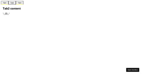 React Tabs Plain React Example Forked Codesandbox