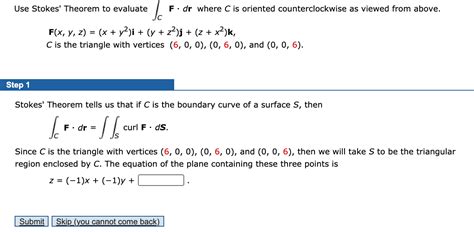 solved ja use stokes theorem to evaluate f dr where c is