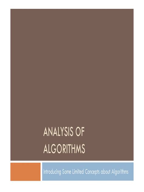 analysis of algorithms pdf time complexity algorithms