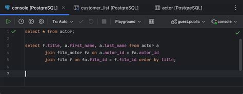 Query Consoles JetBrains Rider Documentation